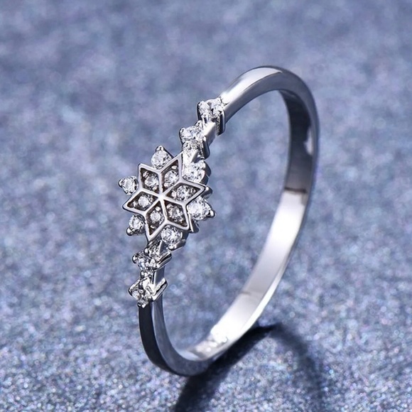 Jewelry | Snowflake Ring Silver Stamped 925 | Poshmark